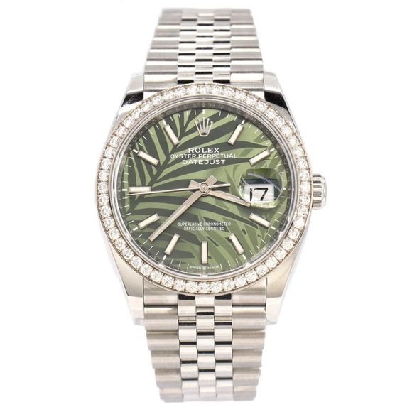 Rolex | Jewelry | Rolex Oyster Perpetual Datejust Palm Motif Automatic ...